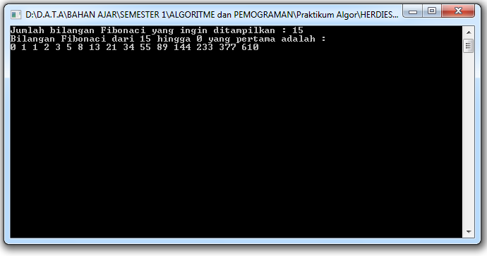 Die Santo Blog: Deret Fibonacci dan Aplikasinya dengan C++