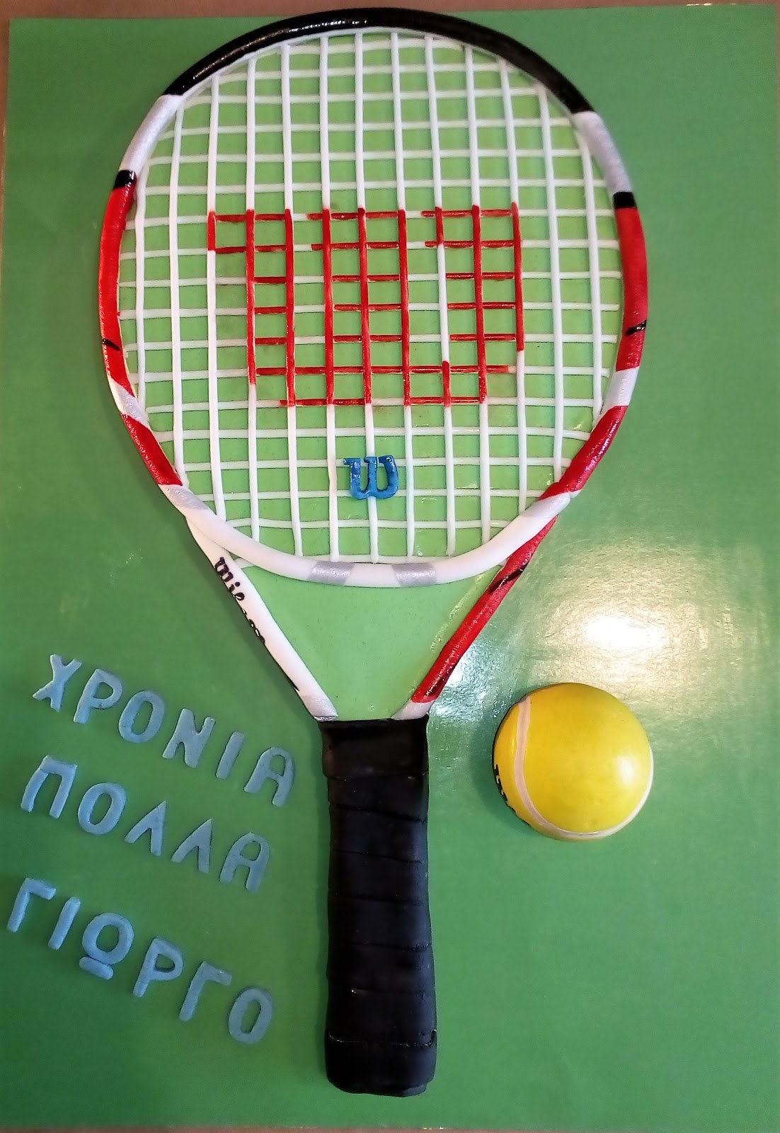 Olga's Art Blog: Tennis Racket Cake