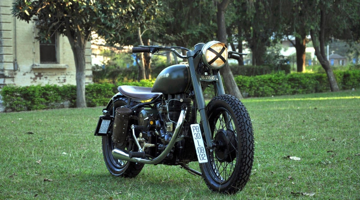 Hell Kustom : Royal Enfield By Bambukaat Motorcycle Customs