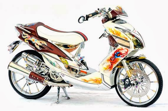 Modifikasi Mio J Ceper Airbrush Drag Gaul Keren | JDM-Modifikasi