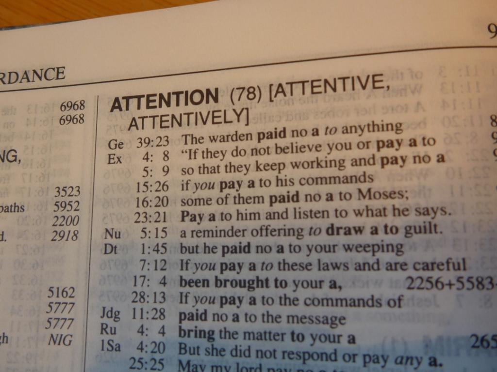 Savor The Days: Attentiveness and Concentration