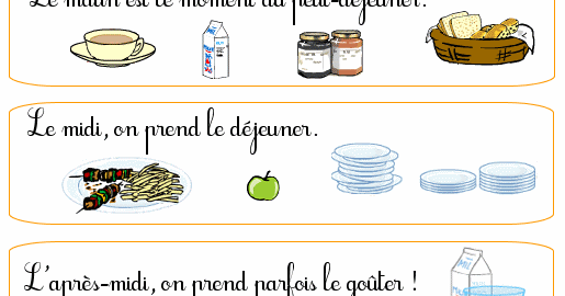 Francés hasta en la sopa...: Les repas de la journée