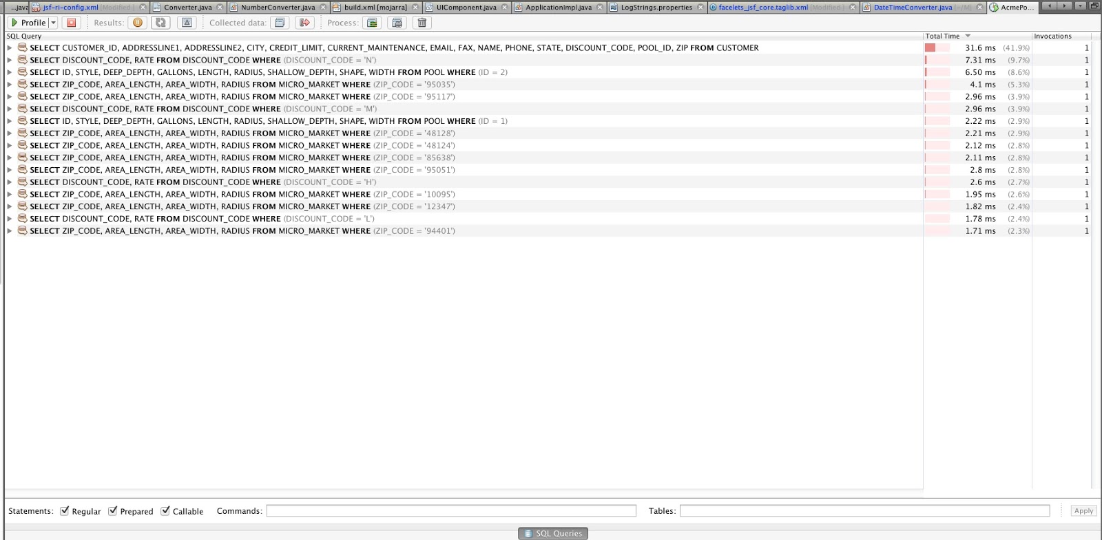 Josh's Dev Blog - Java, Jakarta EE, Jython, Oracle, and More...: NetBeans SQL Profiler - Take it ...