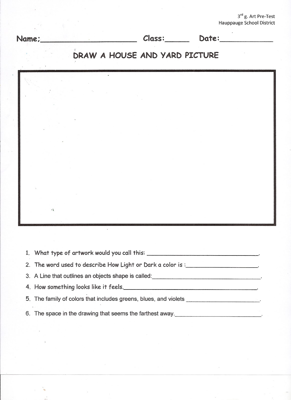 Art is From the Heart: Art Pre Test