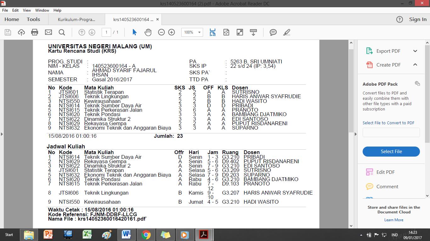 Tutorial Program KRS online siakad.um.ac.id | Info Ku