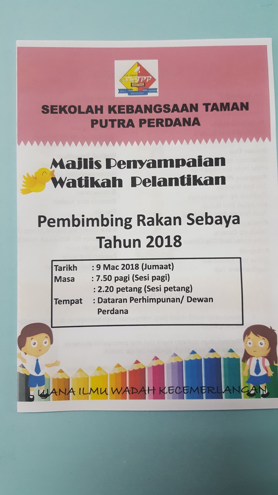 Sekolah Kebangsaan Taman Putra Perdana: Buku Program Sekolah 2018