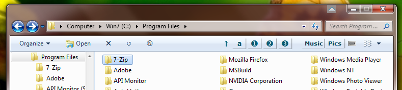 Informatics stuff: Toolbars for 'Windows Explorer', for 'Open/Save As' dialogs. Search in ...