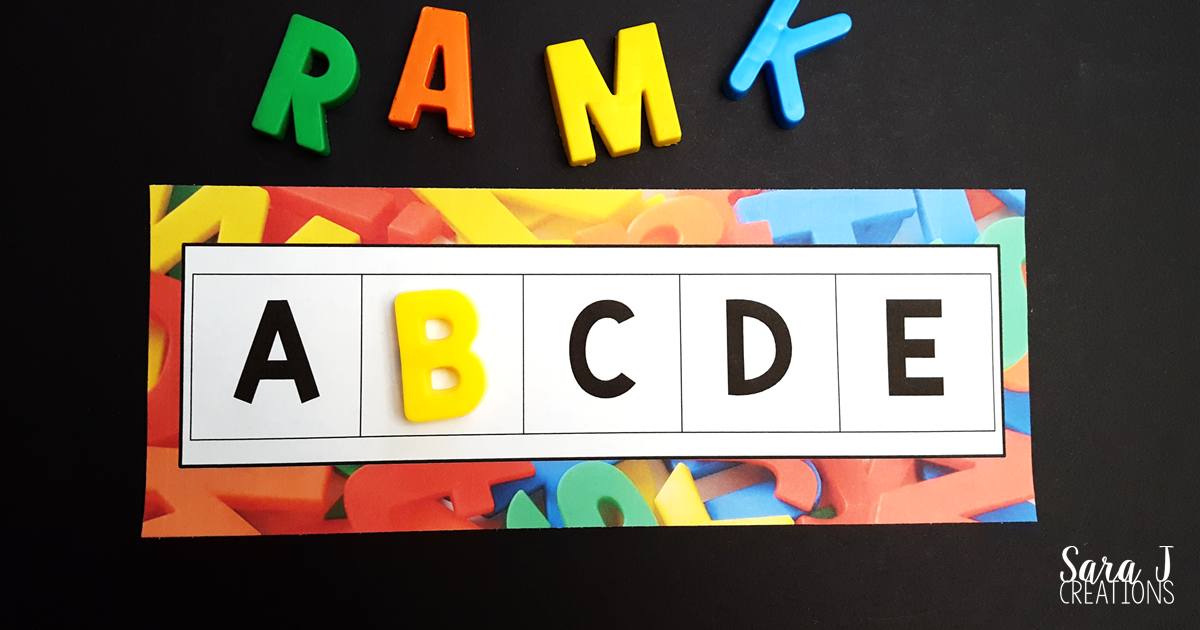 Magnetic Letters Sequencing Cards | Sara J Creations