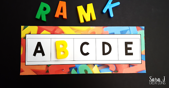 Magnetic Letters Sequencing Cards | Sara J Creations