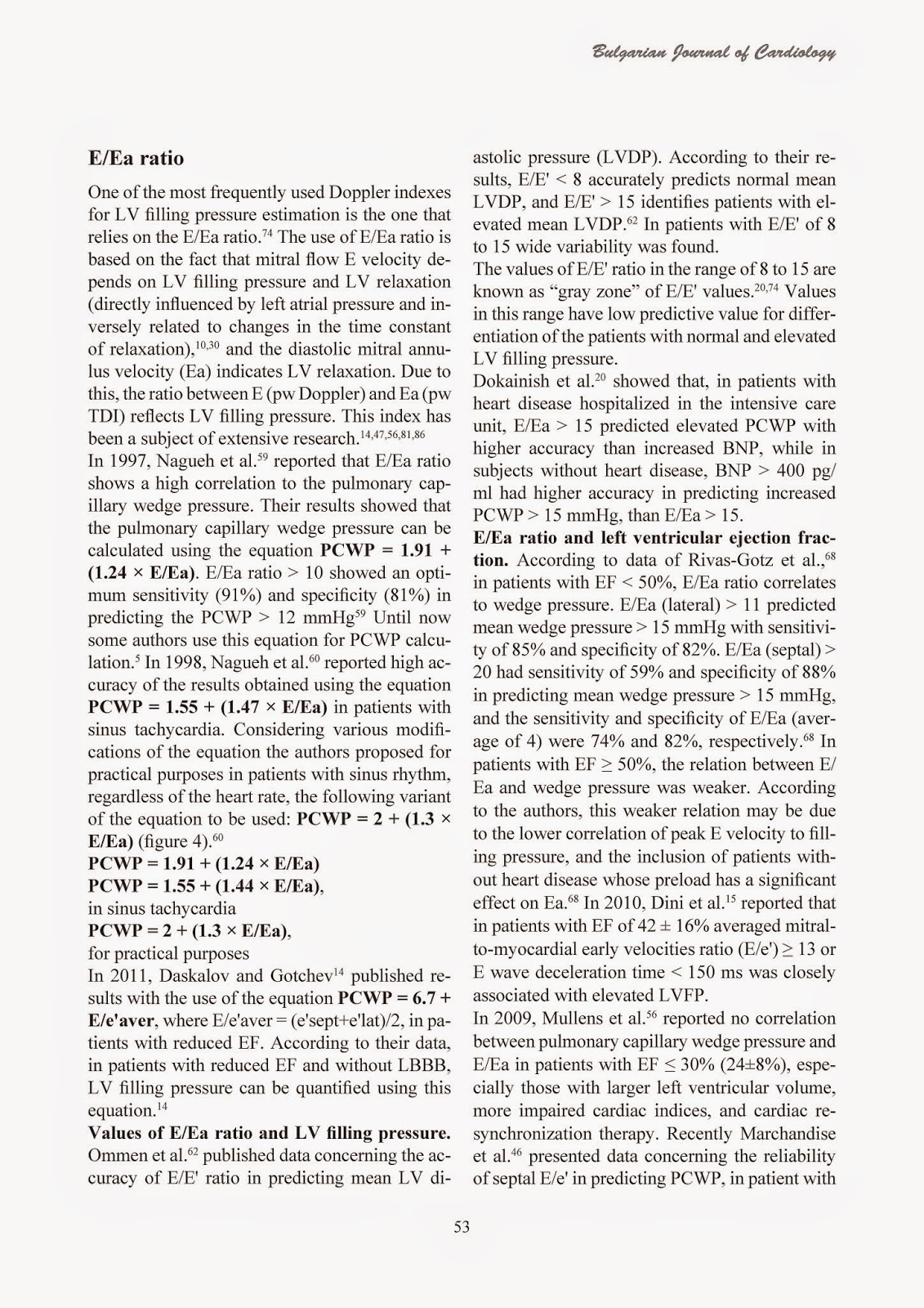 BULGARIAN JOURNAL OF CARDIOLOGY: BJC 2/2014 APRIL - JUNE