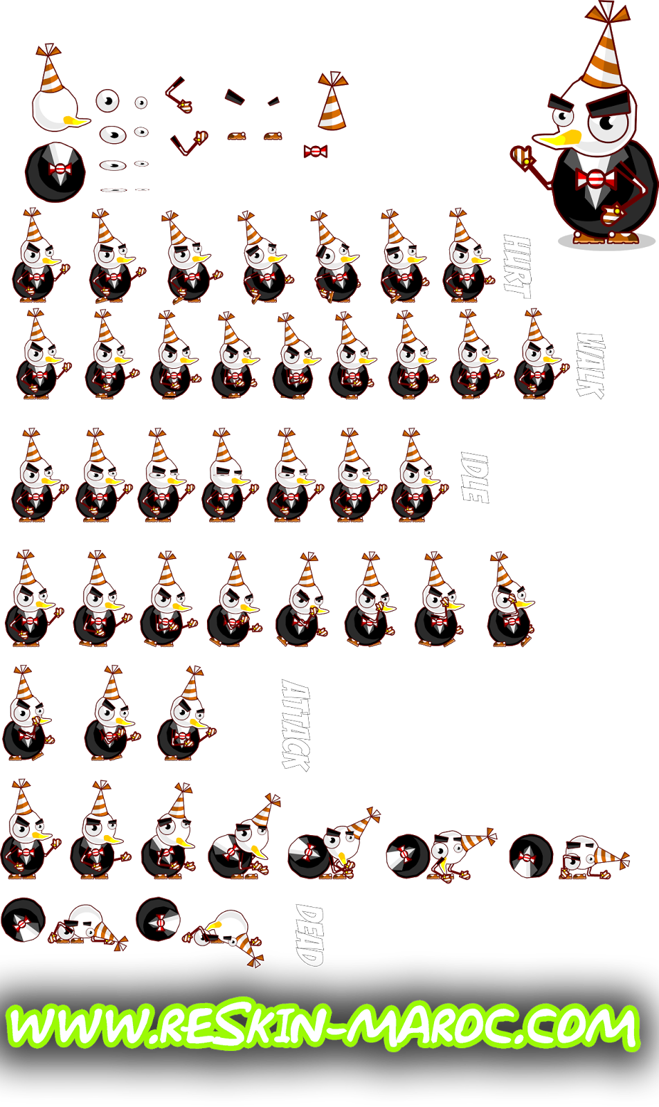 reskin free: Snowball Sprite