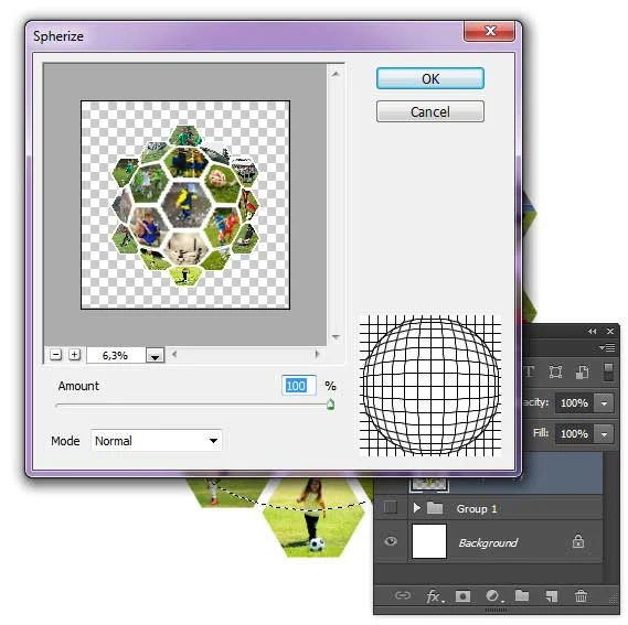 PhotoEffect: Soccer Photo Ball Collage in Photoshop