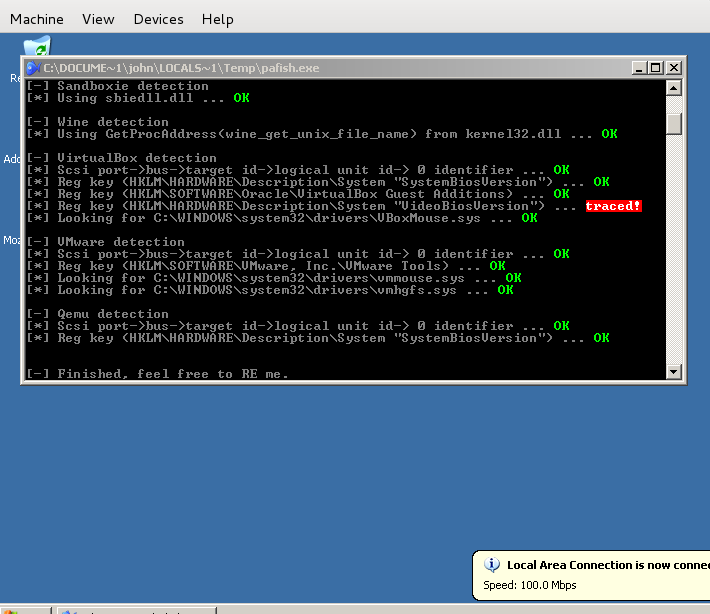 Tracking malware: Cuckoo sandbox hardening (virtualbox)