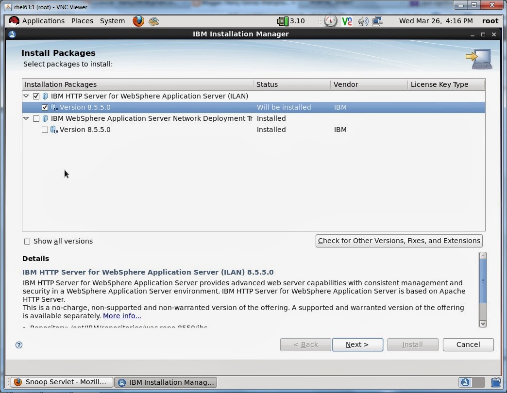 websphere-infra: Install IBM WebSphere Application Server 8.5.5 ND