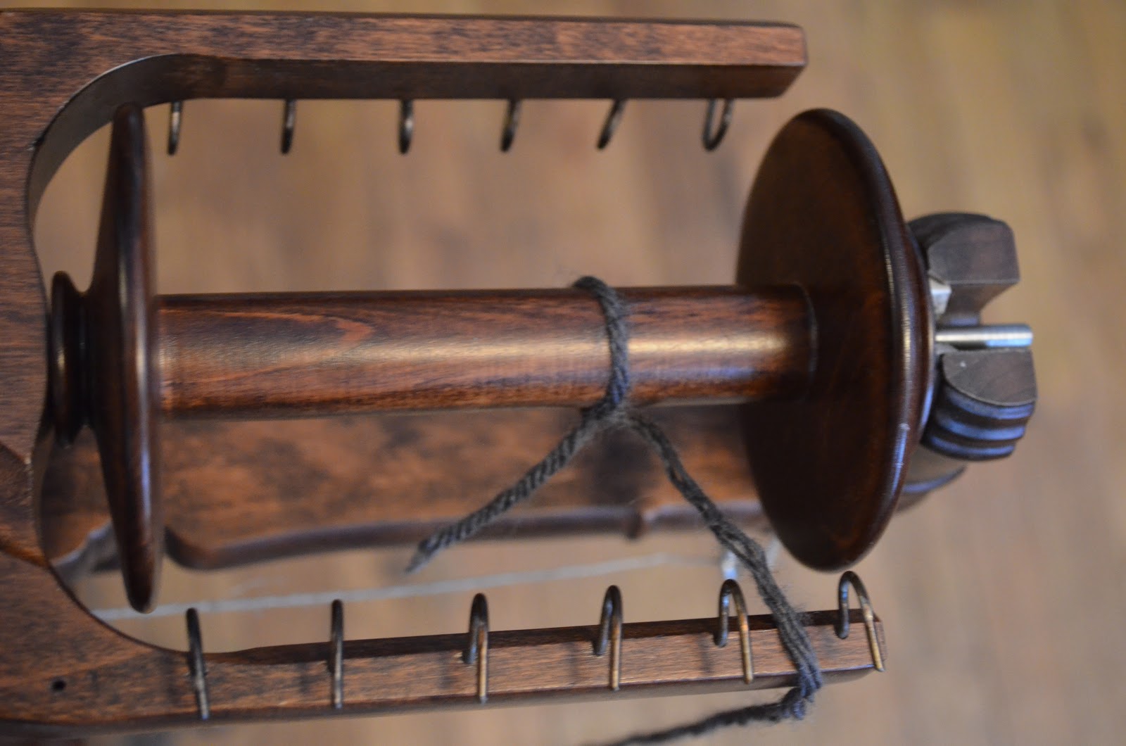 Iron Oak Farm: Intro to Spinning: Threading the Wheel