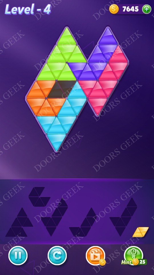 Block! Triangle Puzzle Intermediate Level 4 Solution ~ Doors Geek