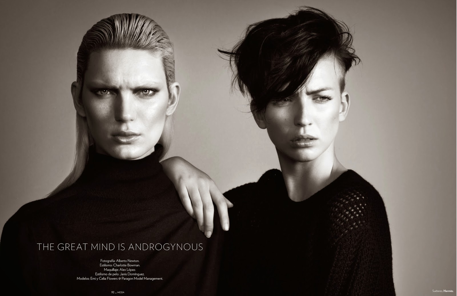 PARAGON MODEL MANAGEMENT: Celia Flower & Emi Perry @ 192 Magazine