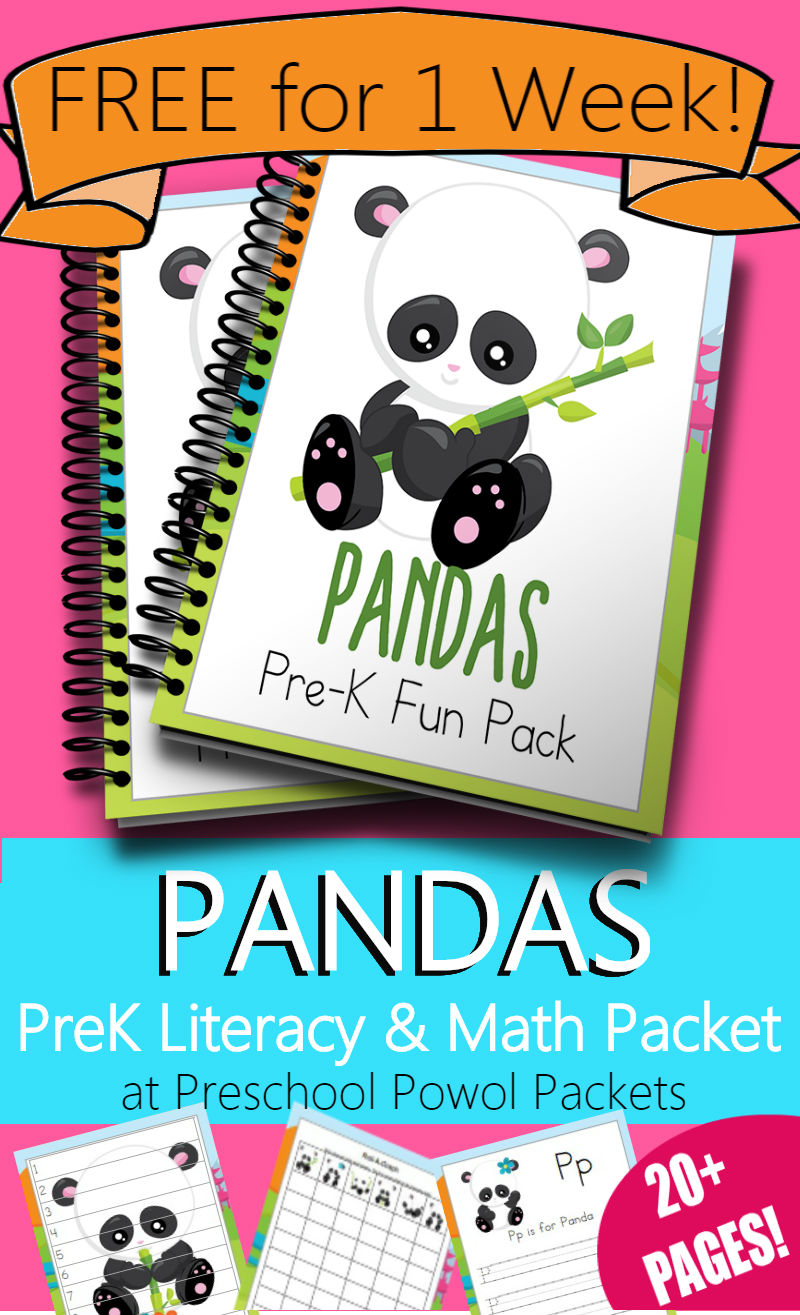 Panda Preschool Printable Packet {{FREE for 1 WEEK}} | Preschool Powol ...