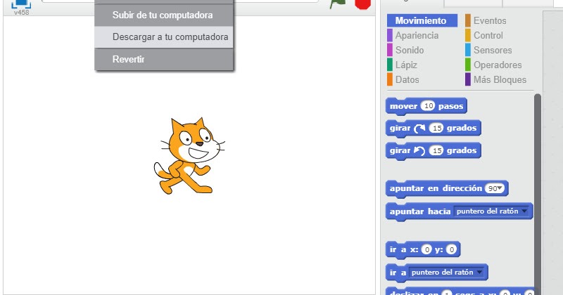 Como guardar en Scratch
