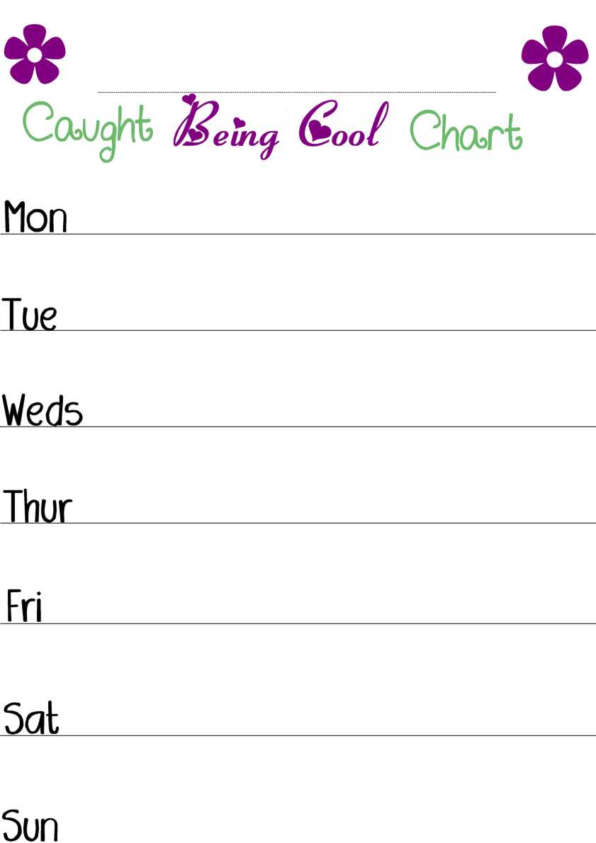 The Papoose Mamoose: Caught Being Cool - a positive chart for children