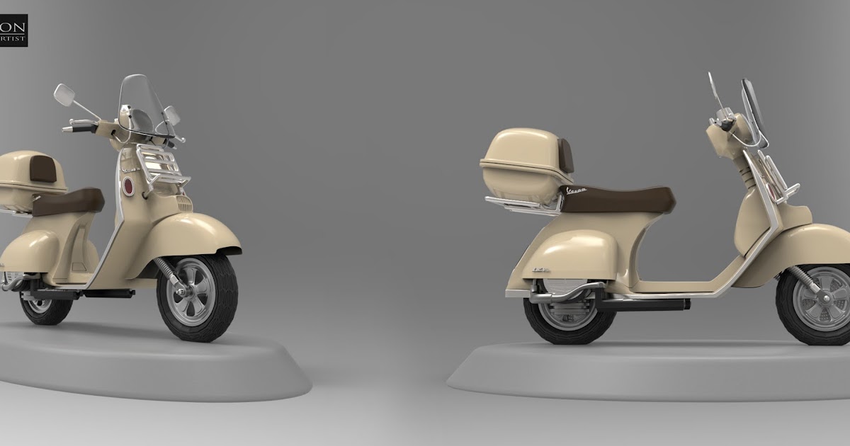 Nicky Weston CG: Hard Surface CGI Model Vespa Bike