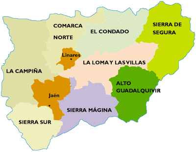 ARJONILLA, UN PUEBLO ENTRE OLIVOS: MAPA POLITICO JAÉN
