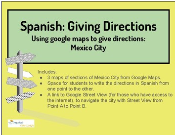 Google Maps en la clase de español.