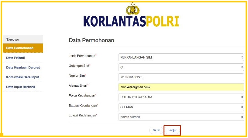 PANDUAN PERPANJANGAN SIM SECARA ONLINE LENGKAP