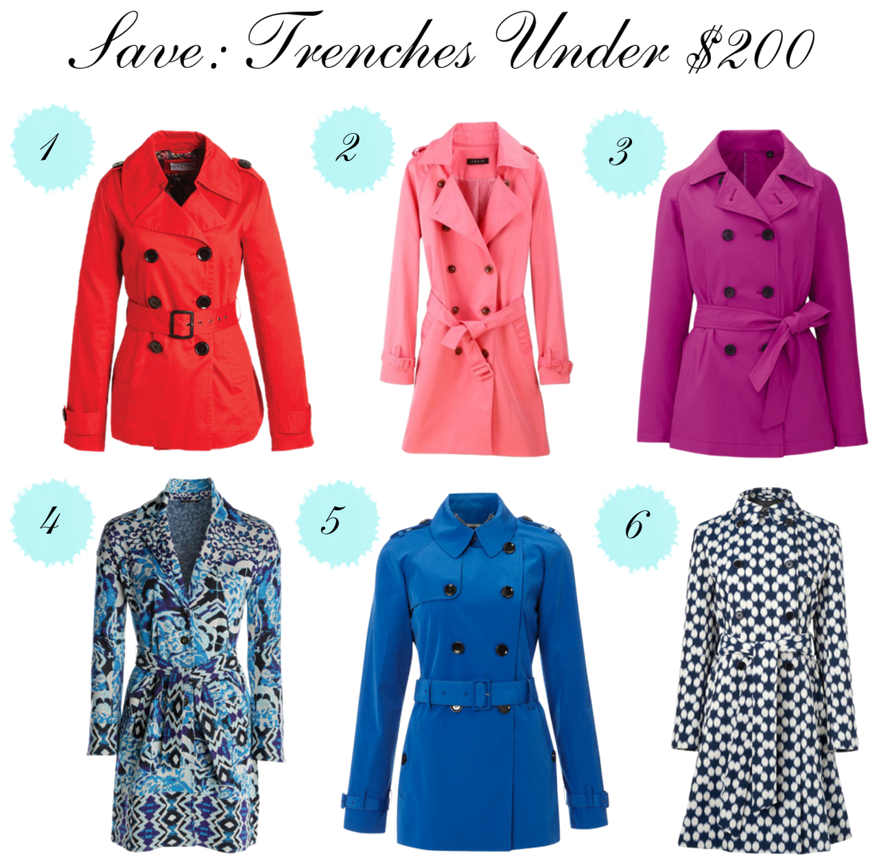 Thursday Trend: Colorful Trenches - Sparkles and Shoes