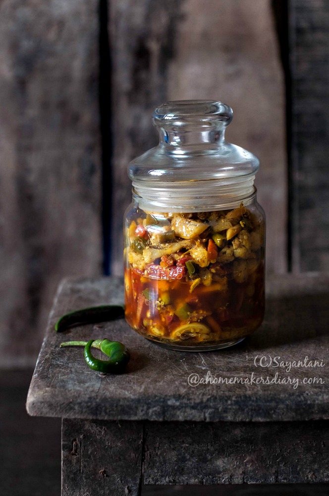 Gajar Gobi Shalgum Achaar (pickled Cauliflower, Turnip and carrots) - A ...