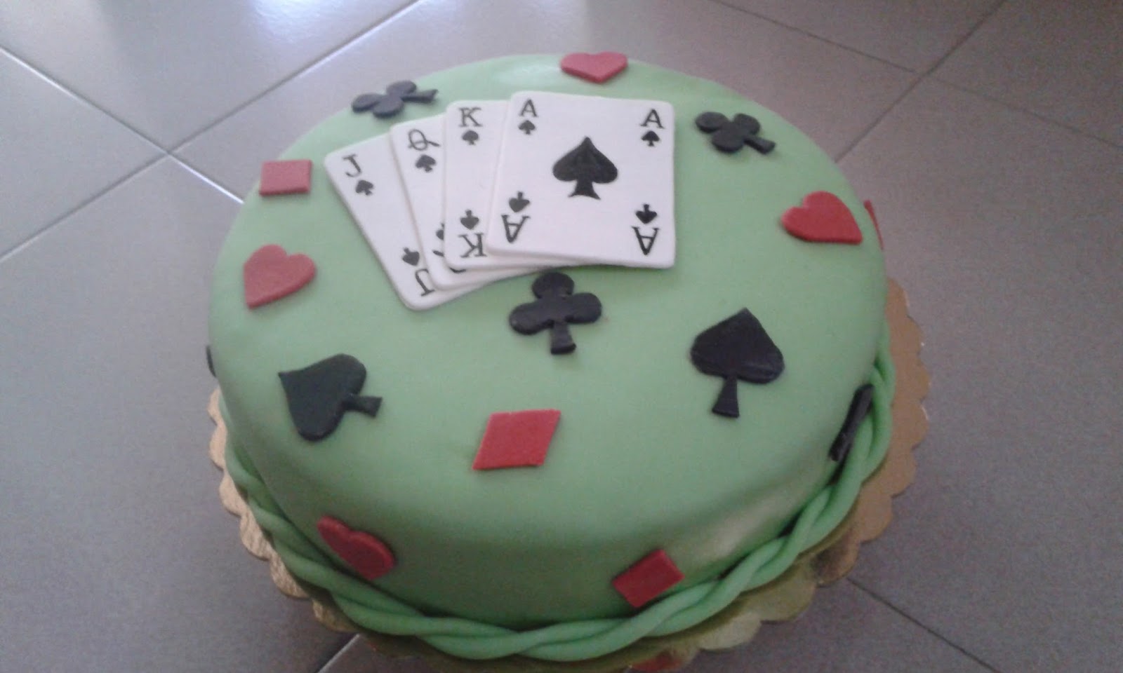 Art Sugar Crystals: Torta carte da gioco