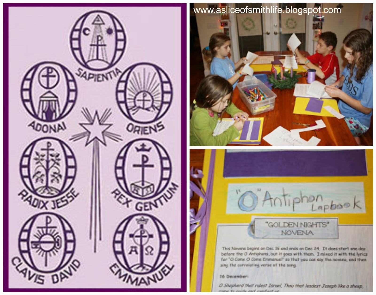 A Slice of Smith Life: "O" Antiphons Lapbook: 2014