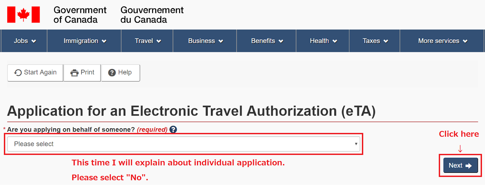 How do I get a eTA for Canada?