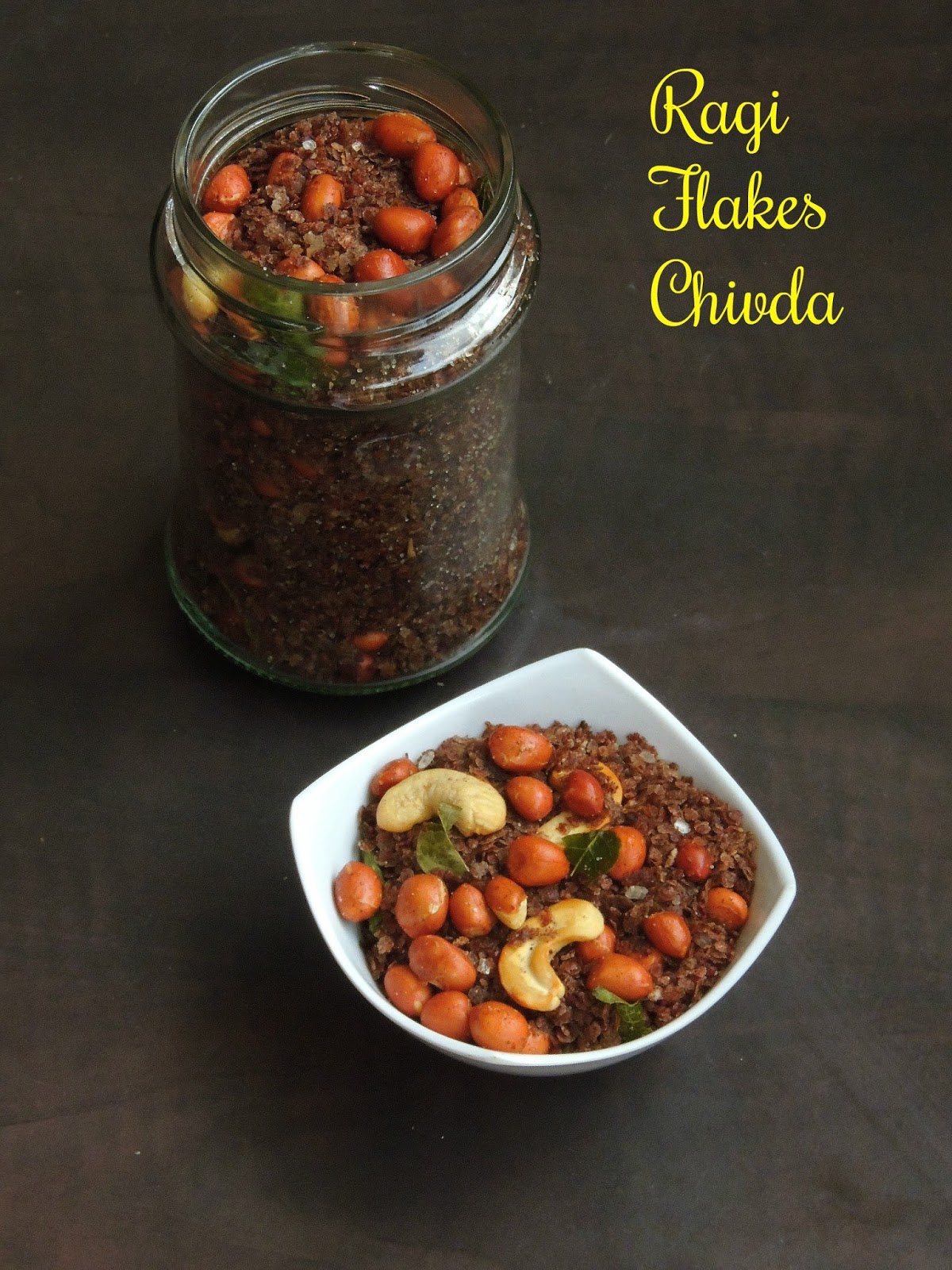 Priya's Versatile Recipes: Ragi Flakes Chivda/Finger Millet Flakes Chivda