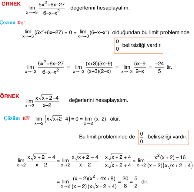 Limitte 0/0 Belirsizliği « Net Fikir