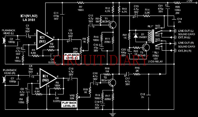 STEREO TAPE HEAD PRE AMPLIFIER FOR PC SOUND CARD ~ Circuit Diary