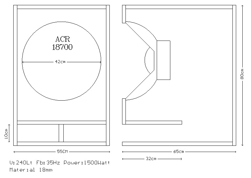 Audio Kreatif: 18 Inch Slot Reflex Subwoofer Box