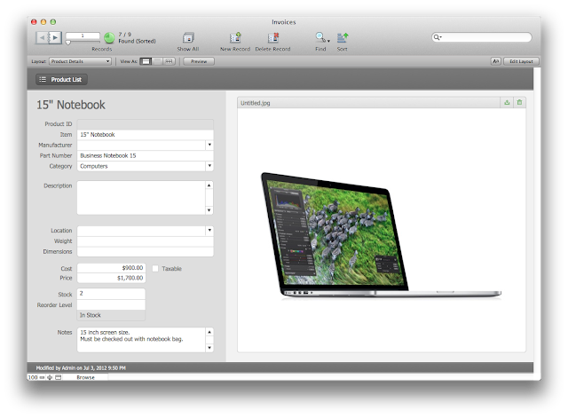 The Mac Office: Estimates and Invoices: FileMaker Pro 12 Starter Solution