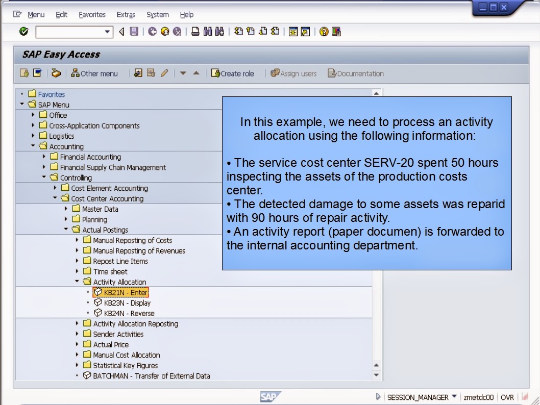 青蛙SAP分享 Froggy's SAP sharing: SAP CO - Post a Direct Activity Allocation