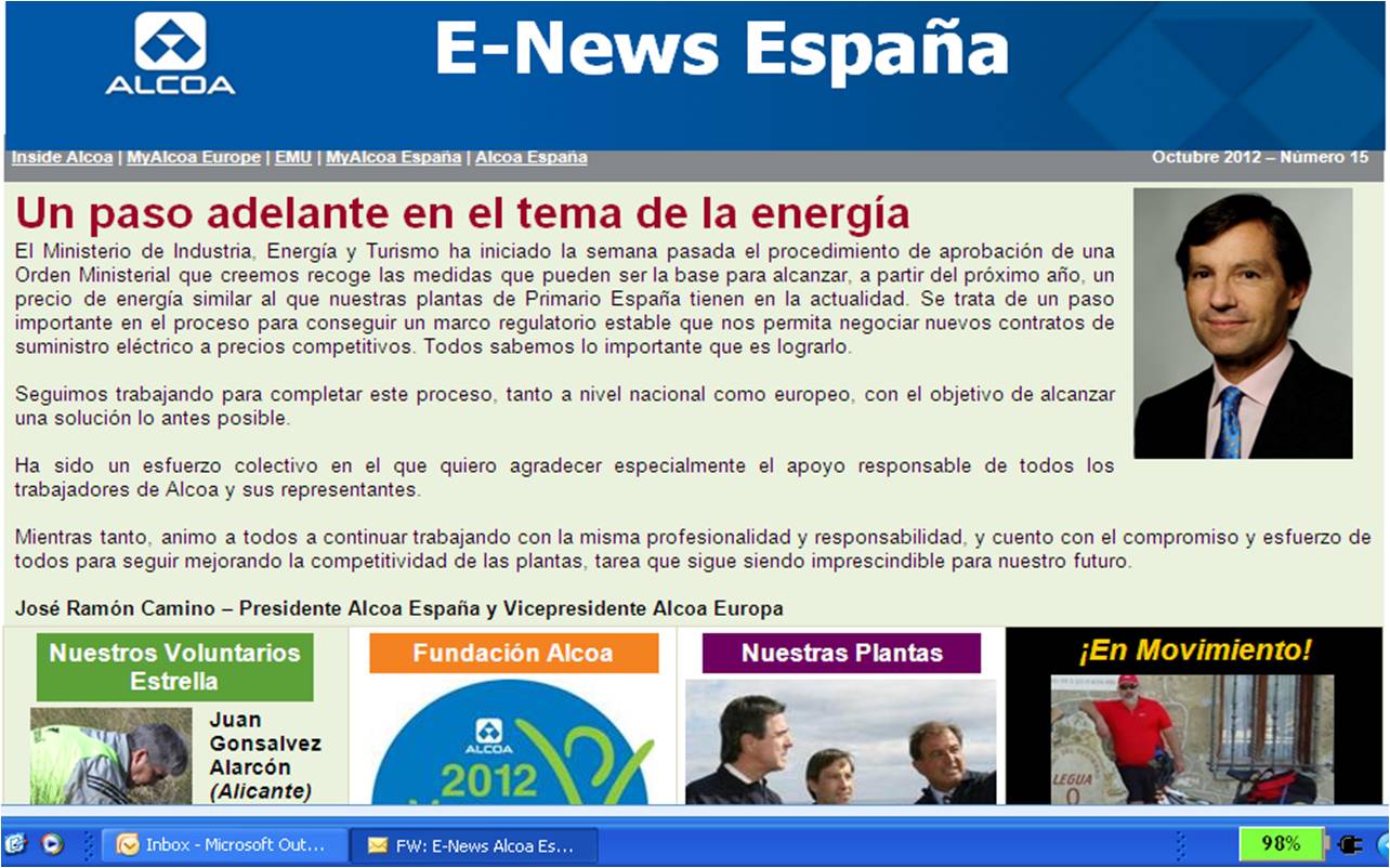 SECCION SINDICAL CC.OO ALCOA INESPAL. A CORUÑA: DEMASIADA POLÍTICA