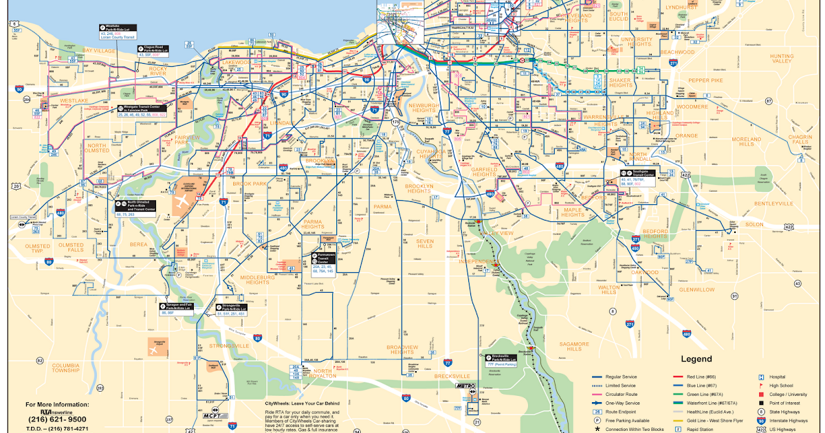 Cleveland Map - Free Printable Maps