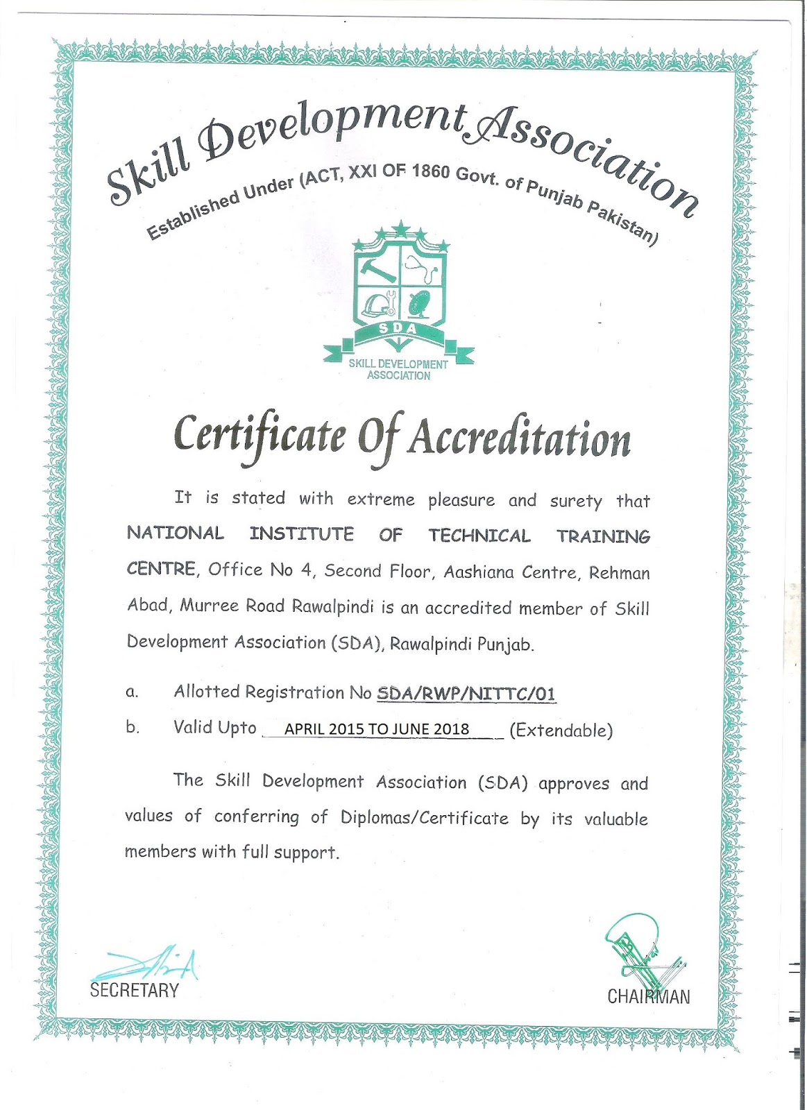 National institute of technical training centre pakistan: courses in ...