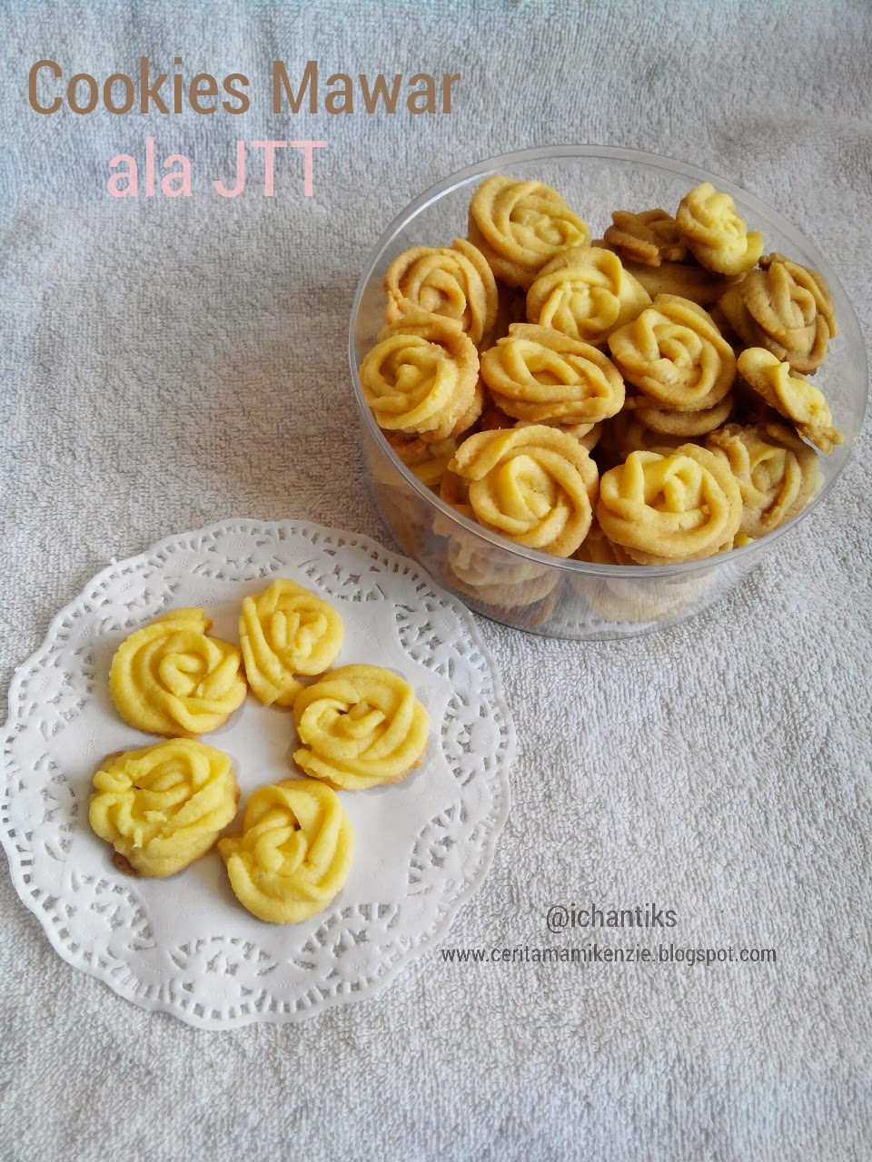 Resep Cookies Bunga Mawar Tanpa Telur ala JTT | Cerita Mami Kenzie Keana