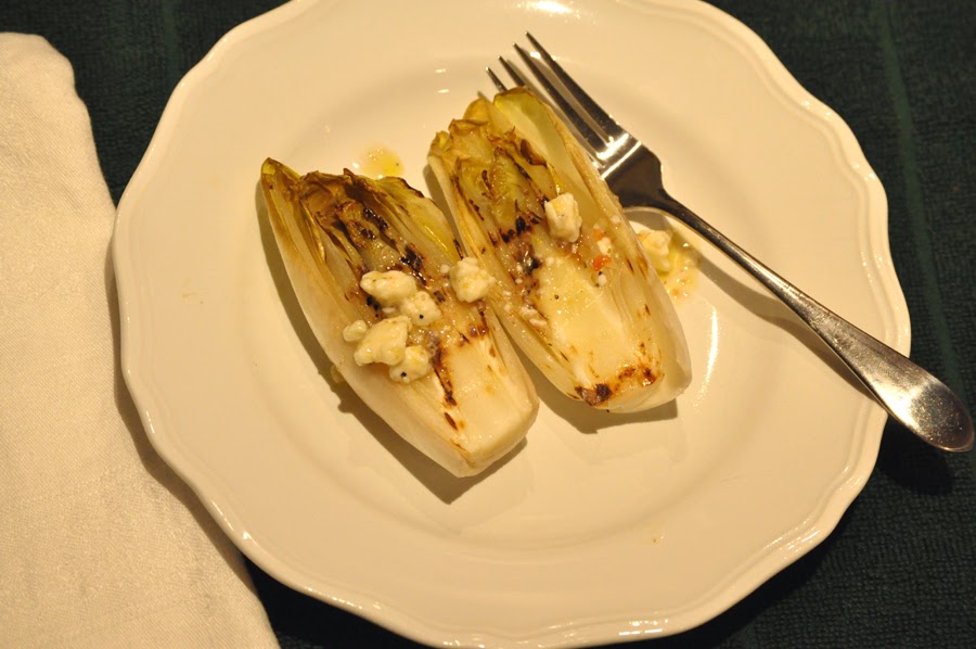 Stealth Cooking: Grilled Endive with Gorgonzola Dressing