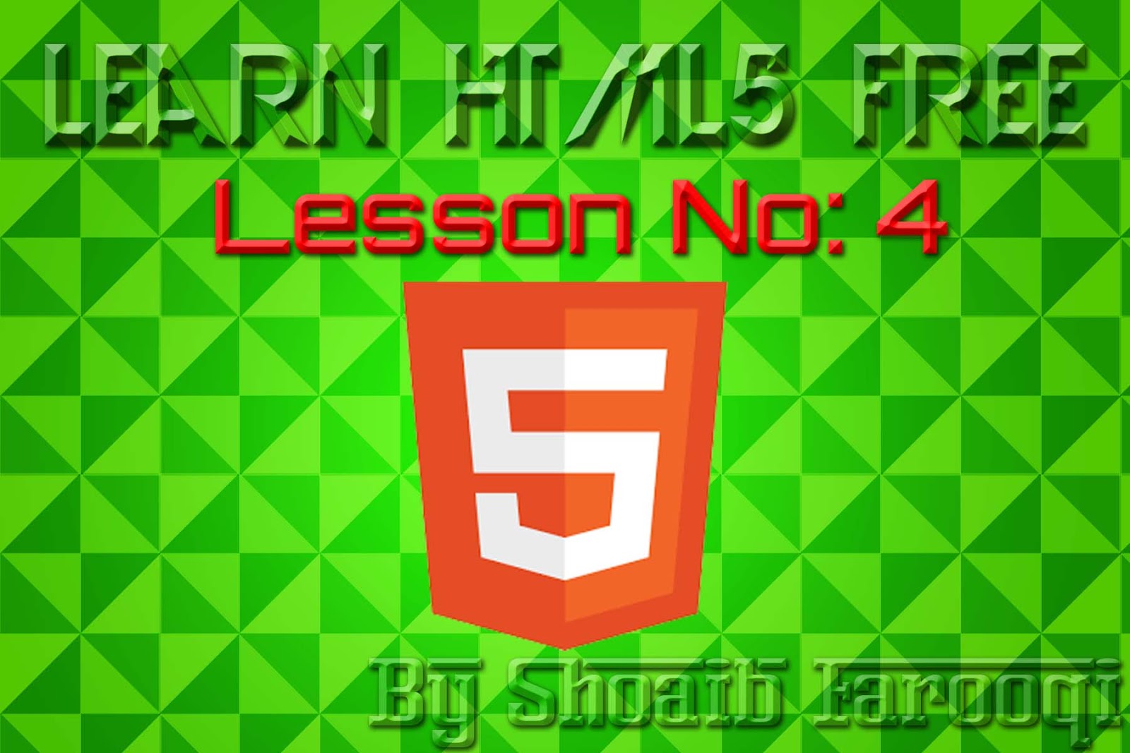 Learn HTML5 Lesson No:4 Attributes - All kind of tutorials get free