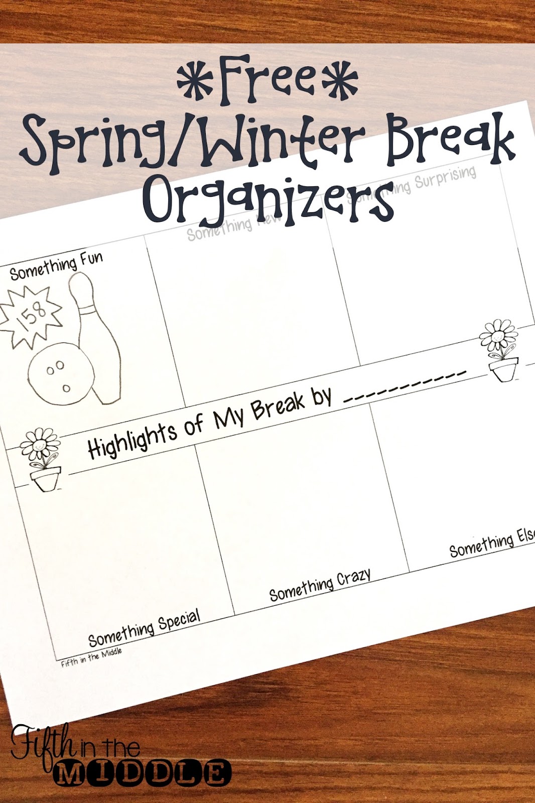 Highlights of My Break Freebie | Fifth in the Middle