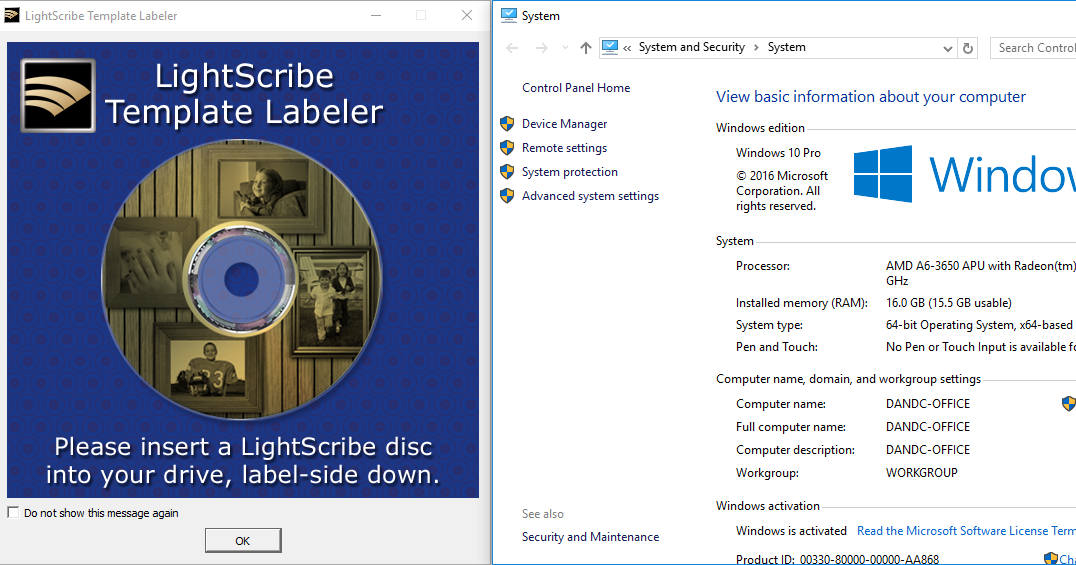 LightScribe Template Labeler for Windows 10