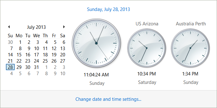 Display Multiple Clocks in System Tray