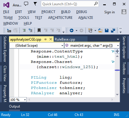 Just parses: Unix terminal font for Visual Studio