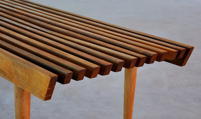 SELECT MODERN: Mid Century Modern Slat Bench